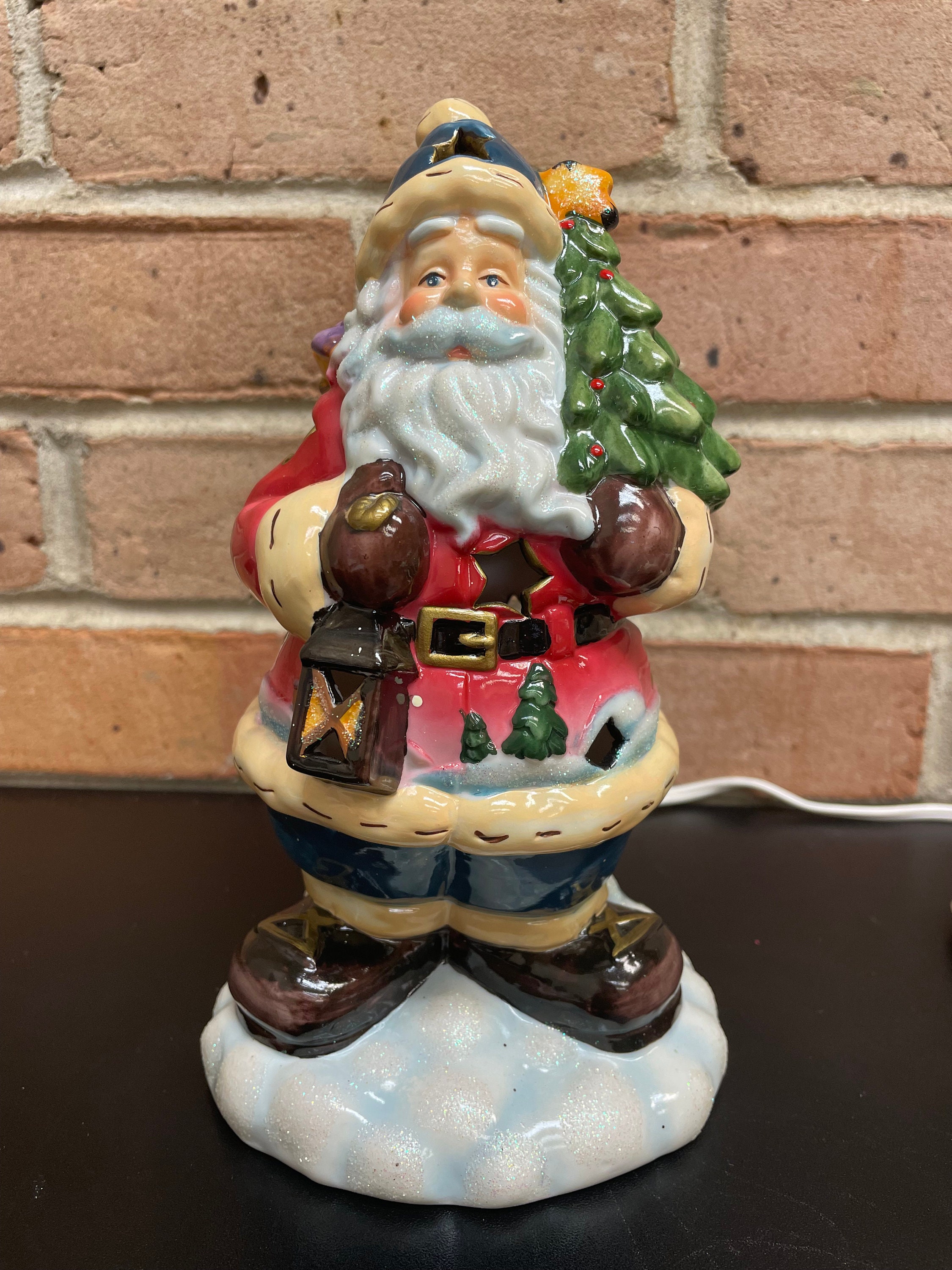 Vintage Ceramic Santa Lamp Night Light Lamp With Removable - Etsy