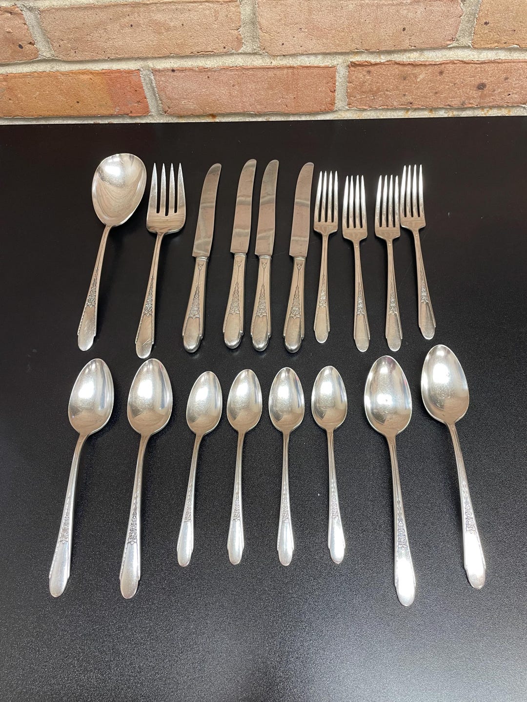 Vintage WM Rogers & Son Gardenia Pattern Silverware Set Service for 4 ...