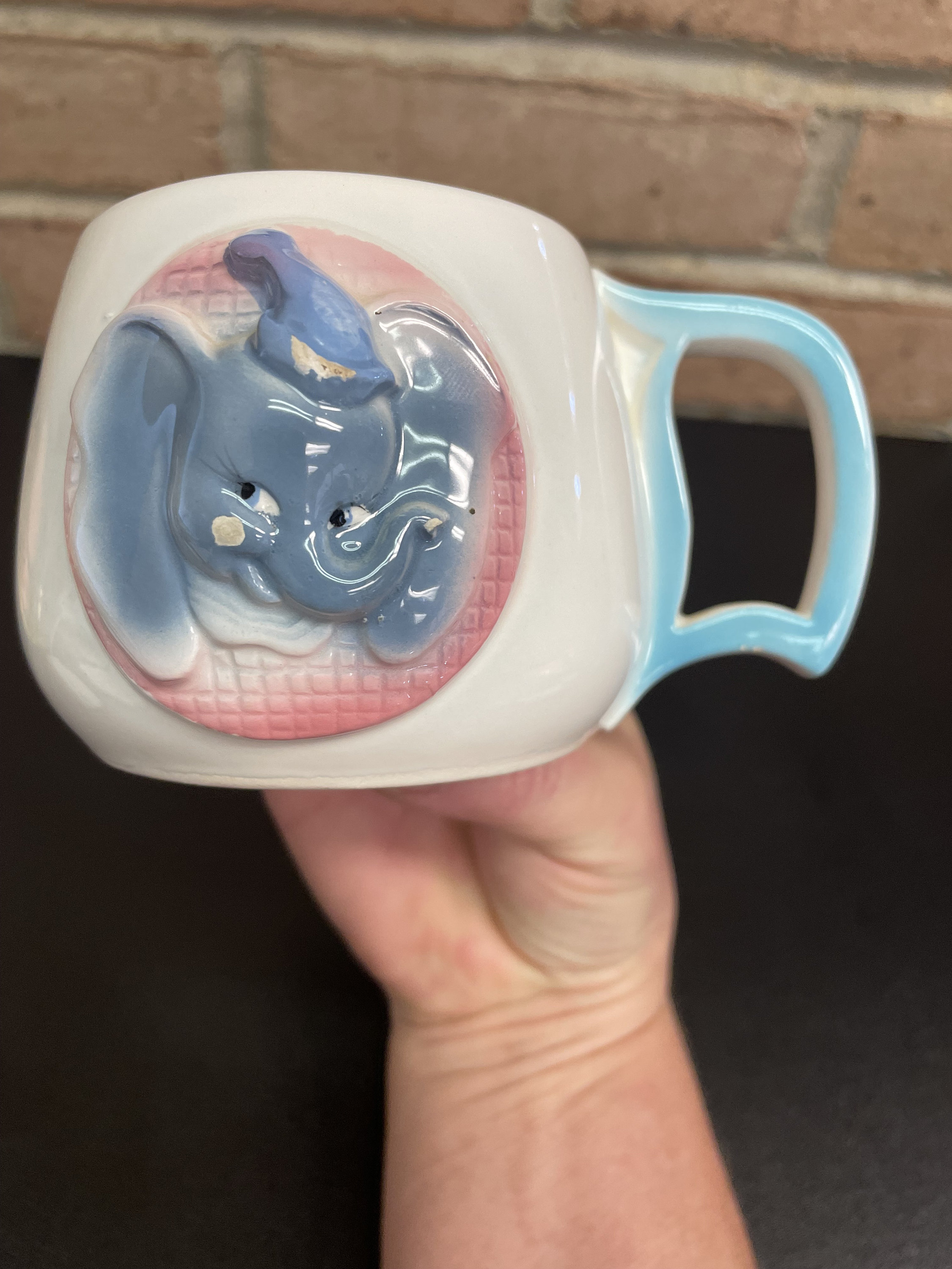 Rare Vintage Disneyland Dumbo Mug From 1950's Has Distinctive d Handle ...