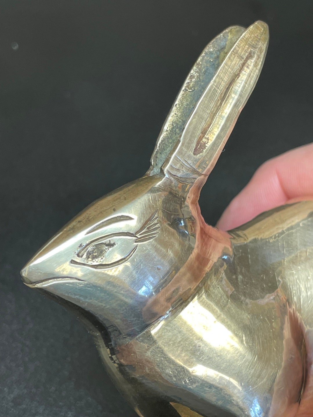 Vintage Brass Bunny Rabbit Easter Holiday Spring Summer Decor Golden ...