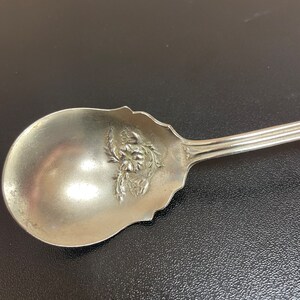 Antique Wm A Rogers Sugar Spoon Silver Nickel Ornate Floral Spoon With ...