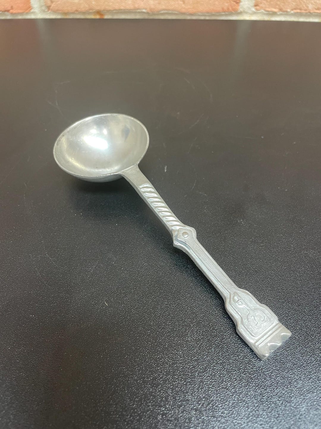 Vintage Pewter Spoon With a Crown and a Key on the Handle and Pure ...