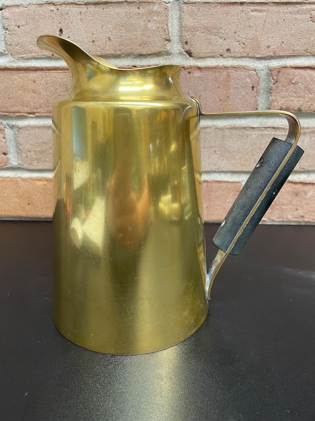 Vintage Metal Pitcher - Possibly Brass - Made in Italy 7 3/4 Inches ...