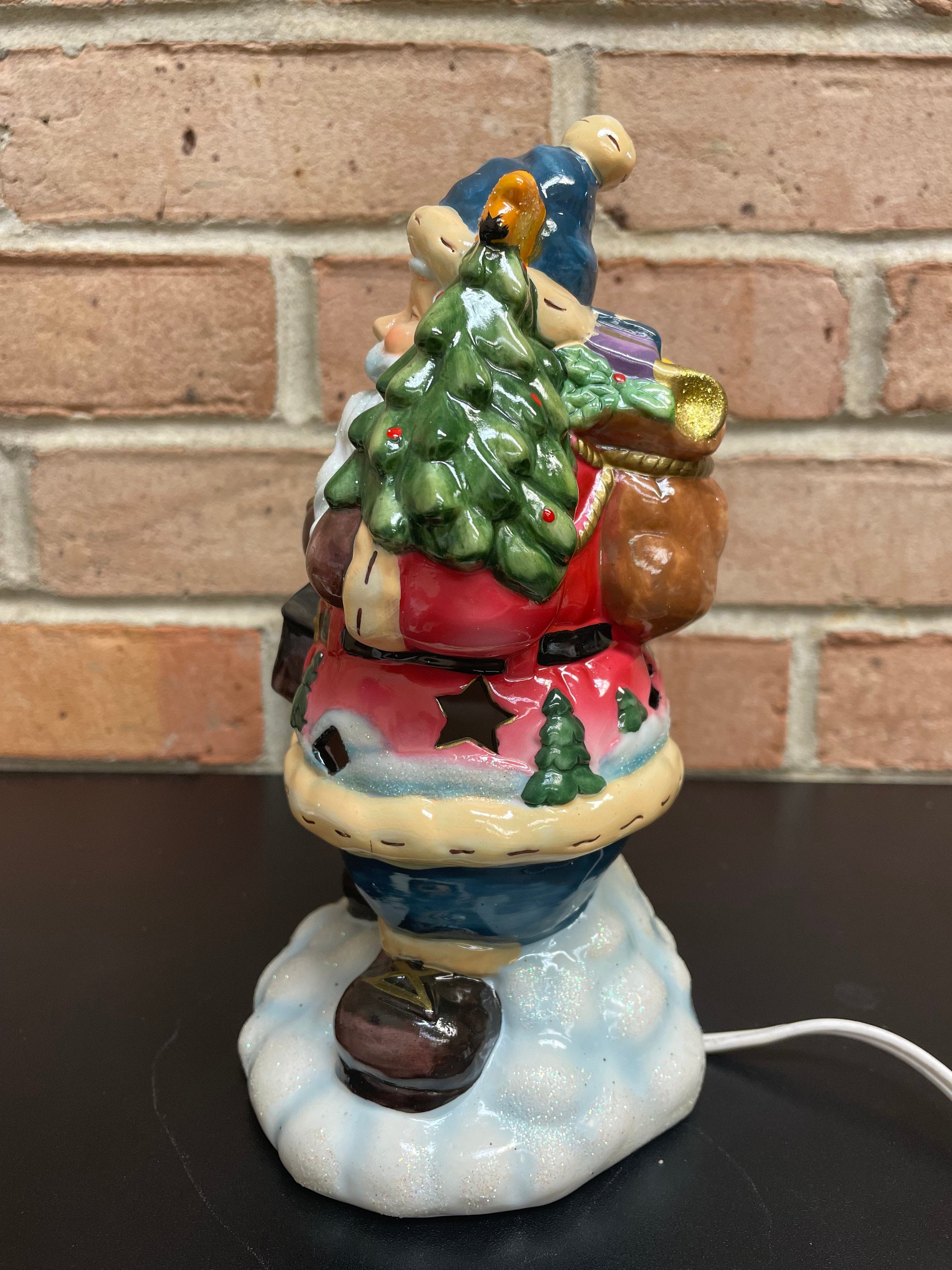 Vintage Ceramic Santa Lamp Night Light Lamp With Removable - Etsy
