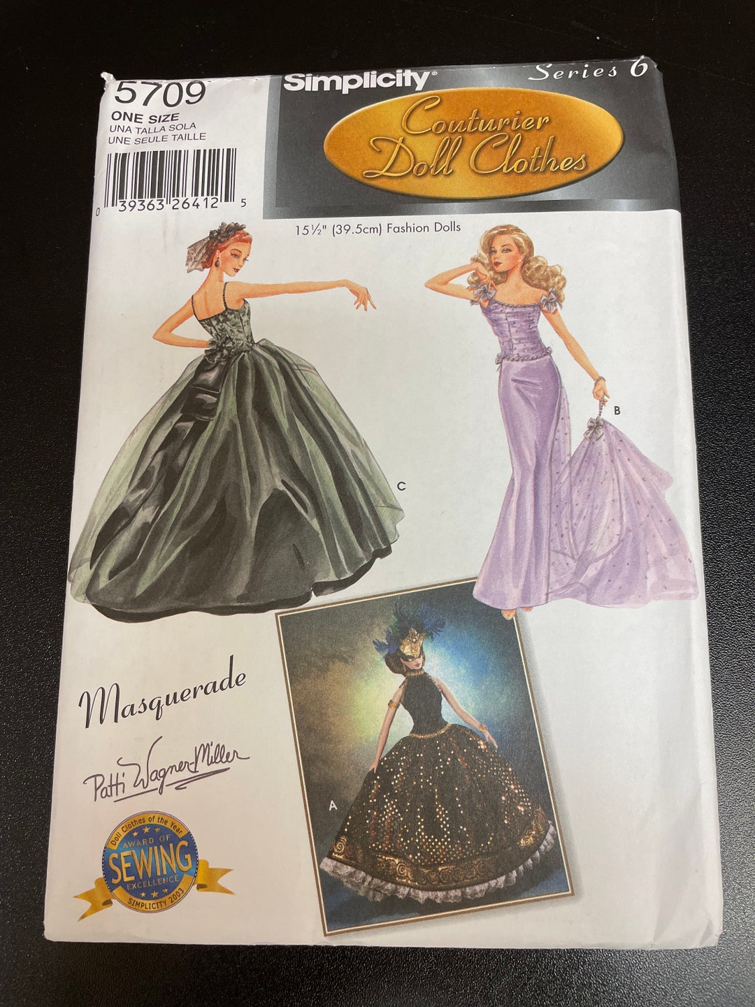 Vintage Simplicity Doll Dress Pattern Couturier Doll Clothes 5709 ...