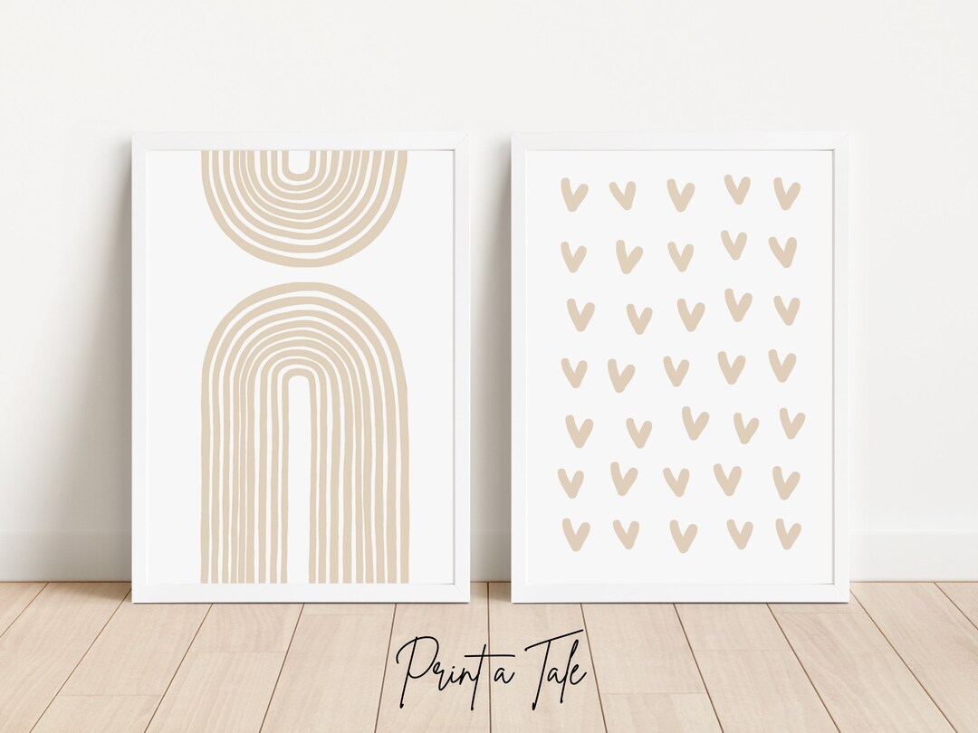 Boho Rainbow Print, Mid Century Modern Rainbow Art, Boho Nursery Decor ...