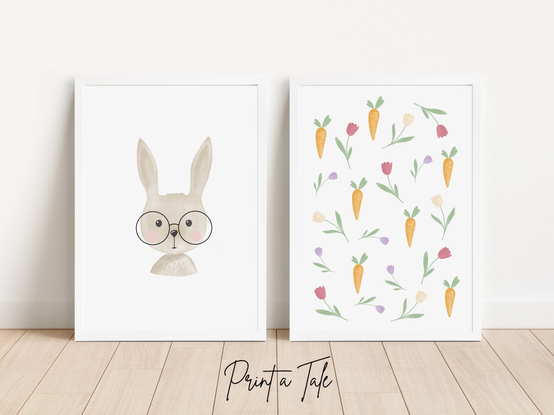 Easter Bunny, Easter Bunny Print, Bunny Art, Bunny Wall Art, Cute Bunny ...