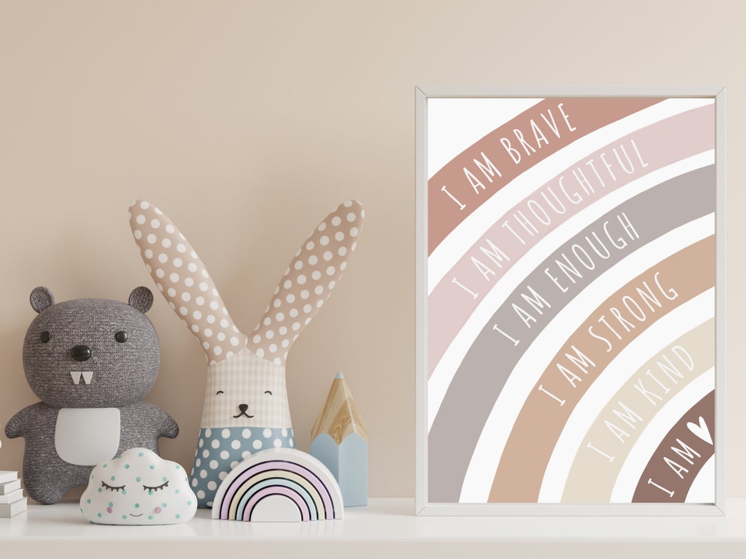 Affirmations for Kids, Rainbow Affirmations Print, Inspirational ...