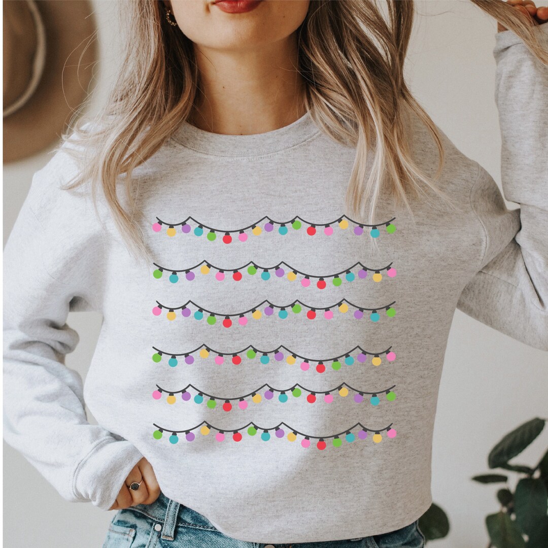 Christmas Lights Christmas Crewneck Sweatshirt, Unisex Christmas ...