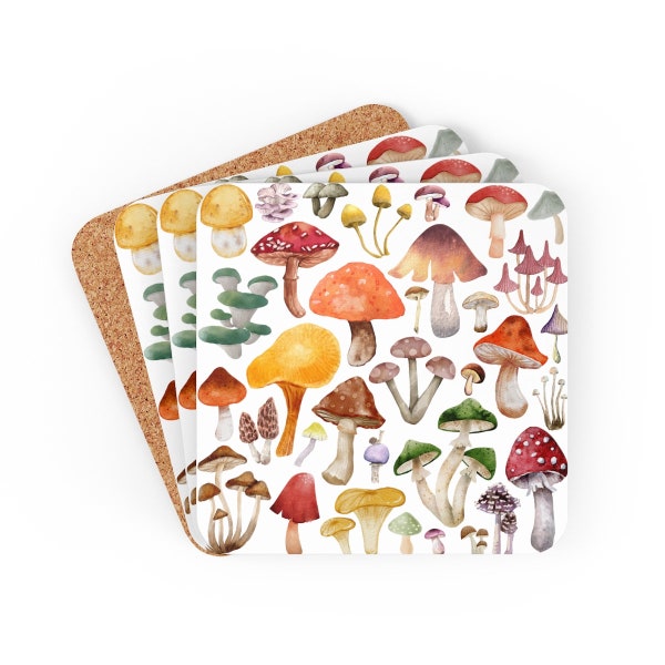 Mushroom Coasters Vintage - Etsy