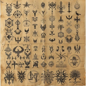 Evil Runes, Digital Art, Dnd, Call of Cthulhu, RPG Gaming Asset, More ...