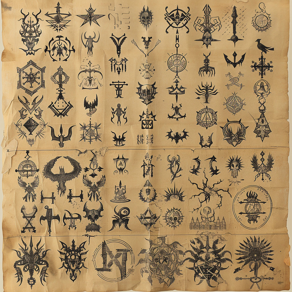 Evil Runes, Digital Art, Dnd, Call of Cthulhu, RPG Gaming Asset, More ...