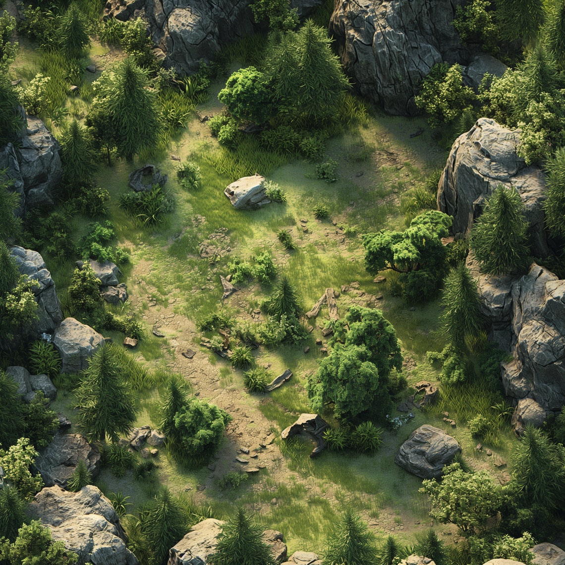 Battlemap Series: RPG Assorted Forest Maps Dnd Pathfinder or Any TTRPG ...