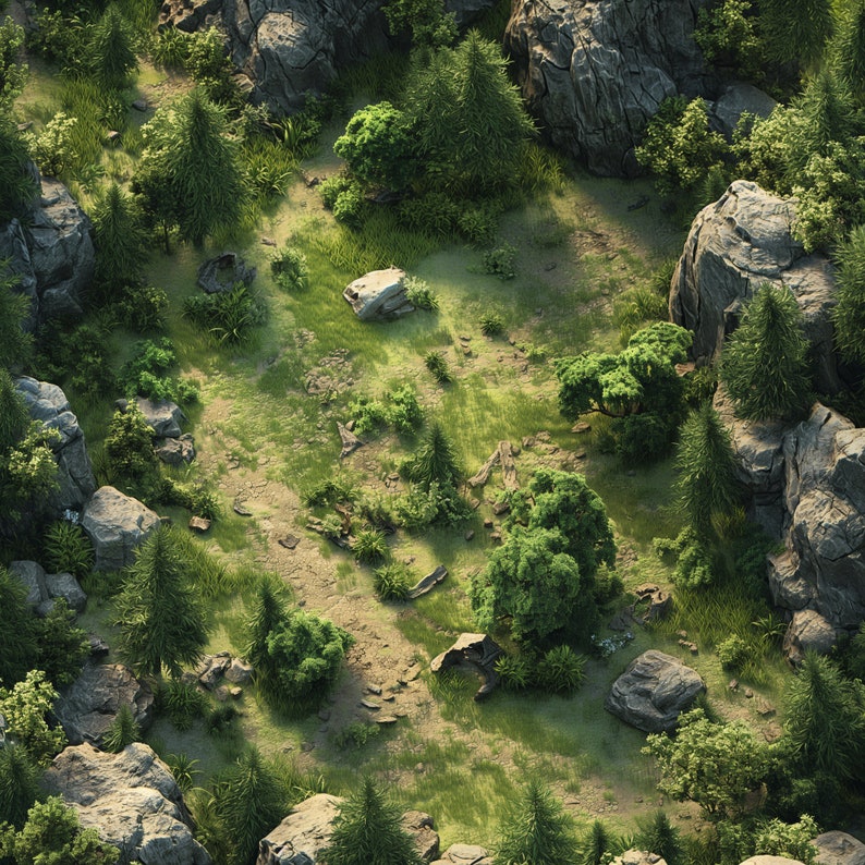 Battlemap Series: RPG Assorted Forest Maps Dnd Pathfinder or Any TTRPG ...