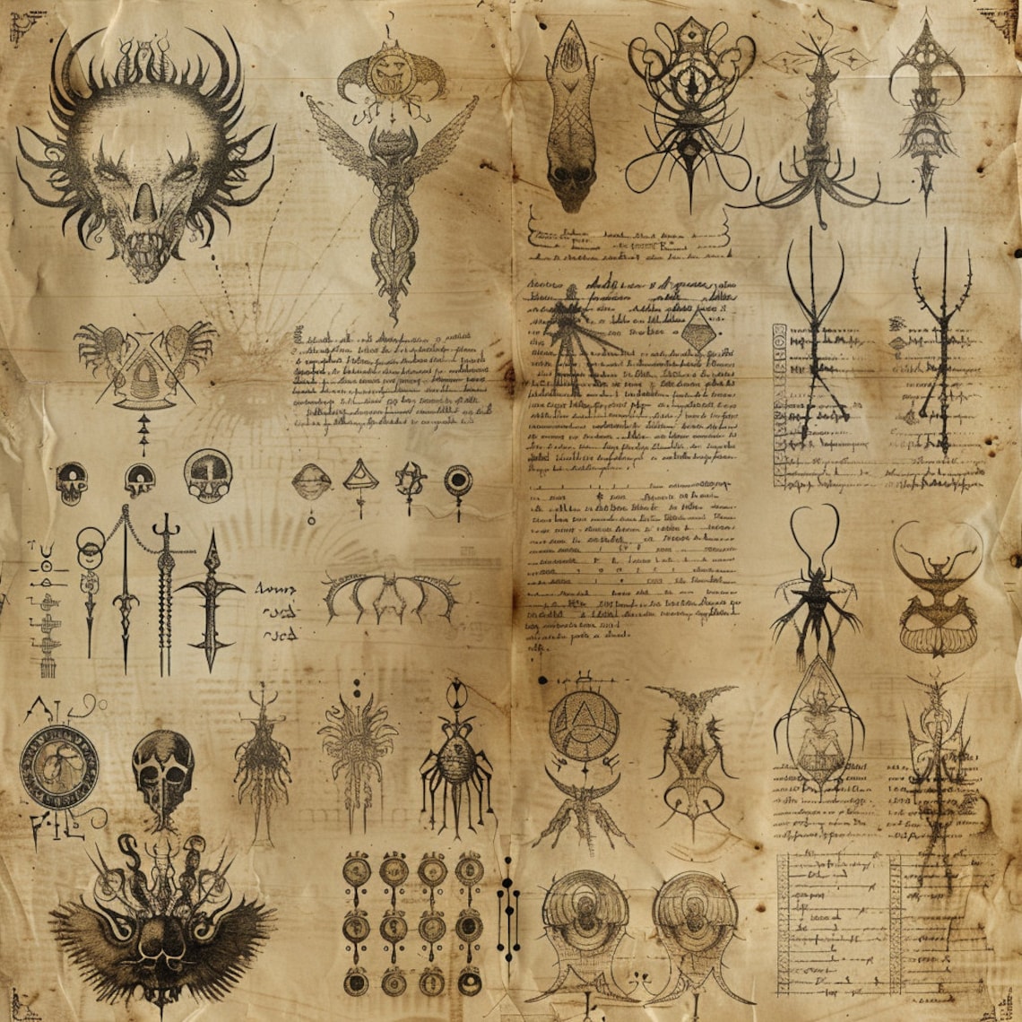 Evil Runes, Digital Art, Dnd, Call of Cthulhu, RPG Gaming Asset, More ...