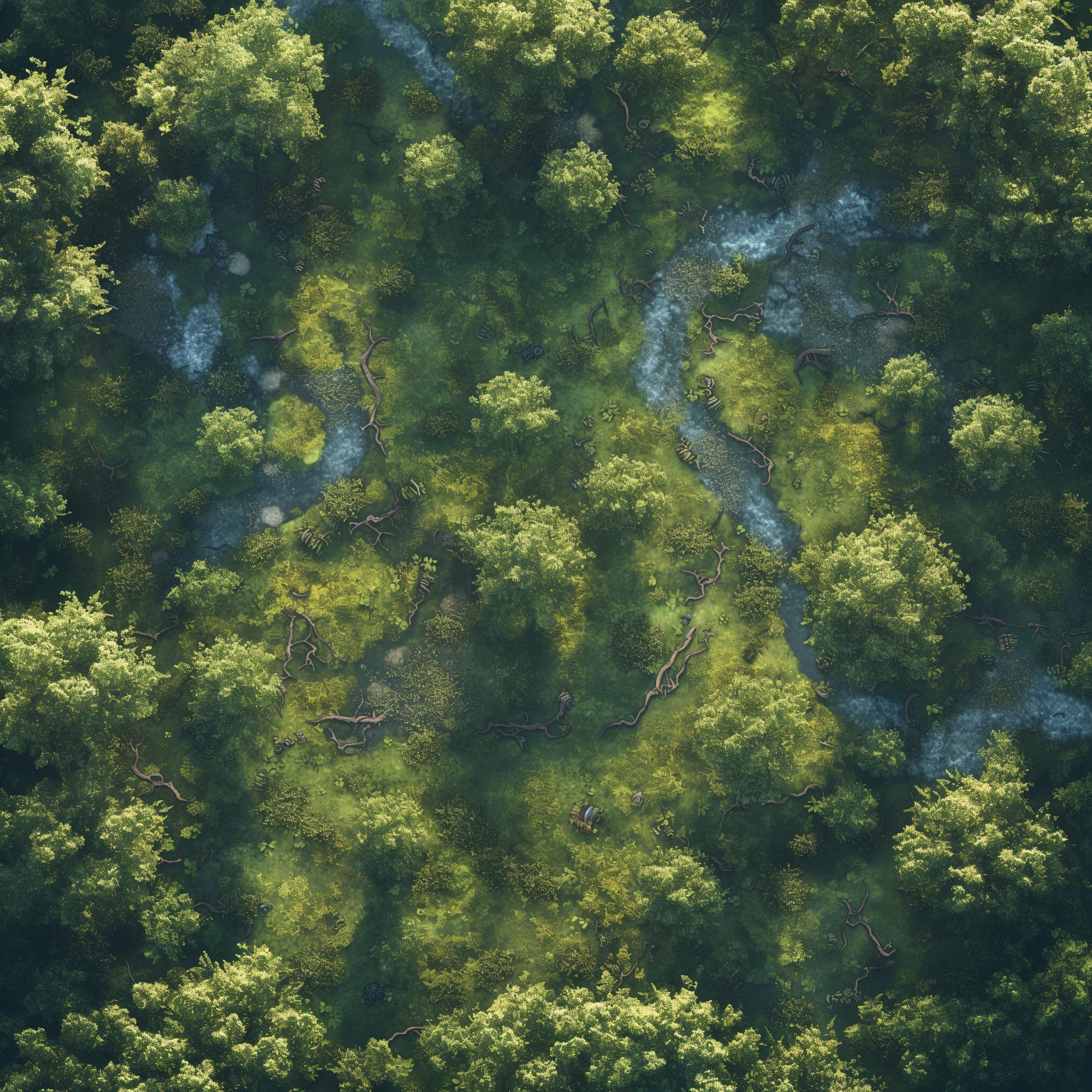 Battlemap Series: RPG Assorted Forest Maps Dnd Pathfinder or Any TTRPG ...