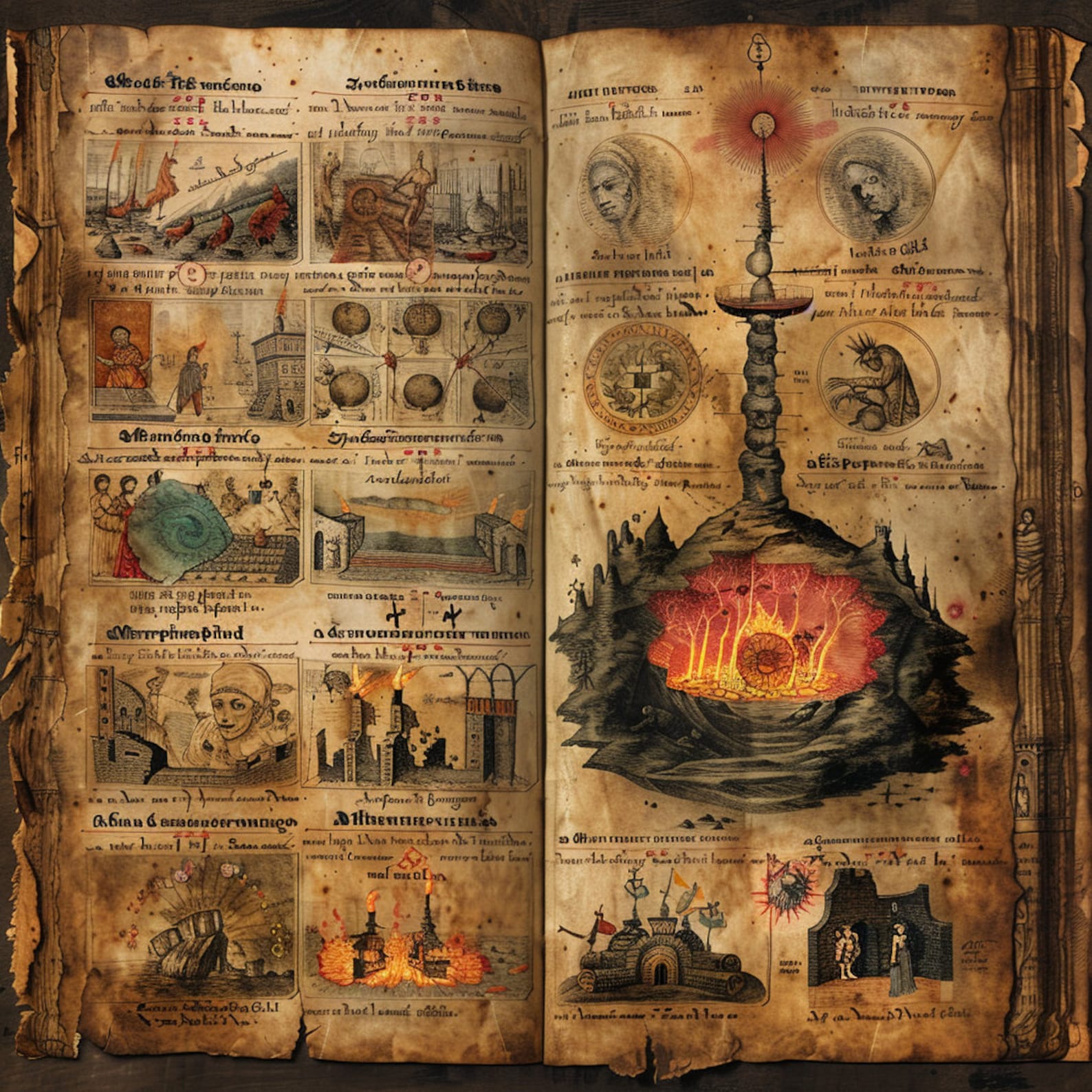 Questing Book, Dnd, Call of Cthulhu, RPG Gaming Asset, Ancient Evil Book Pages to Add Horror to ...
