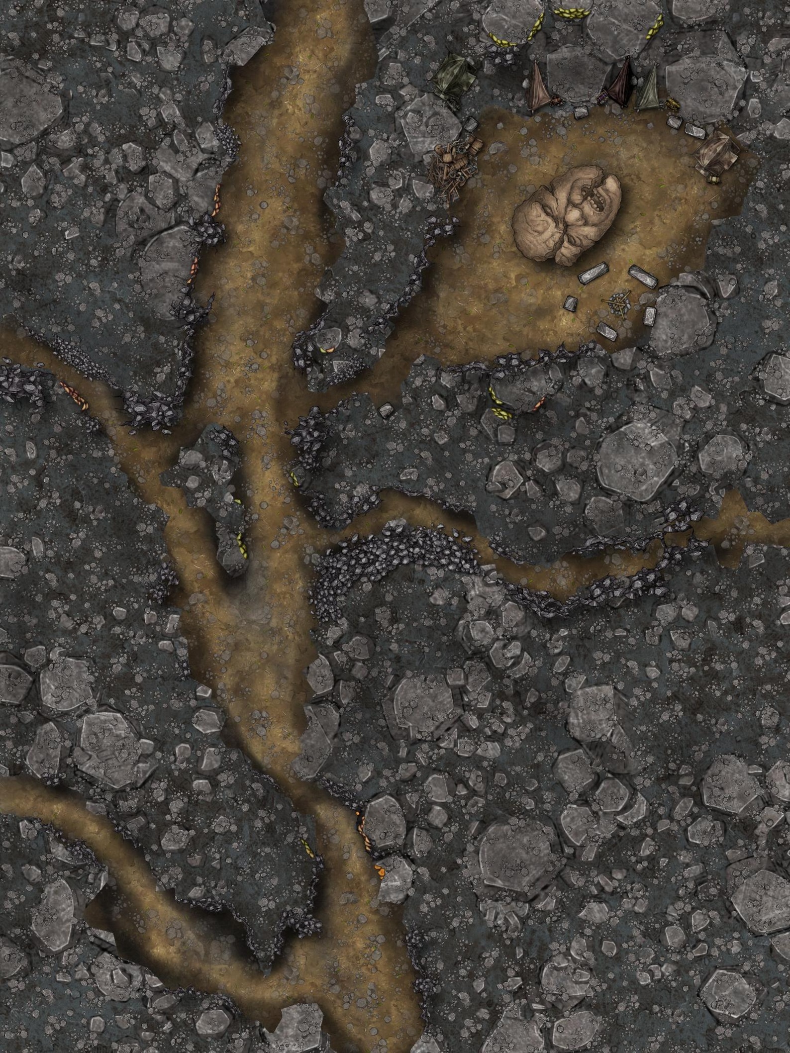 Battlemap Series: RPG Cave Camp Dnd Pathfinder or Any TTRPG - Etsy