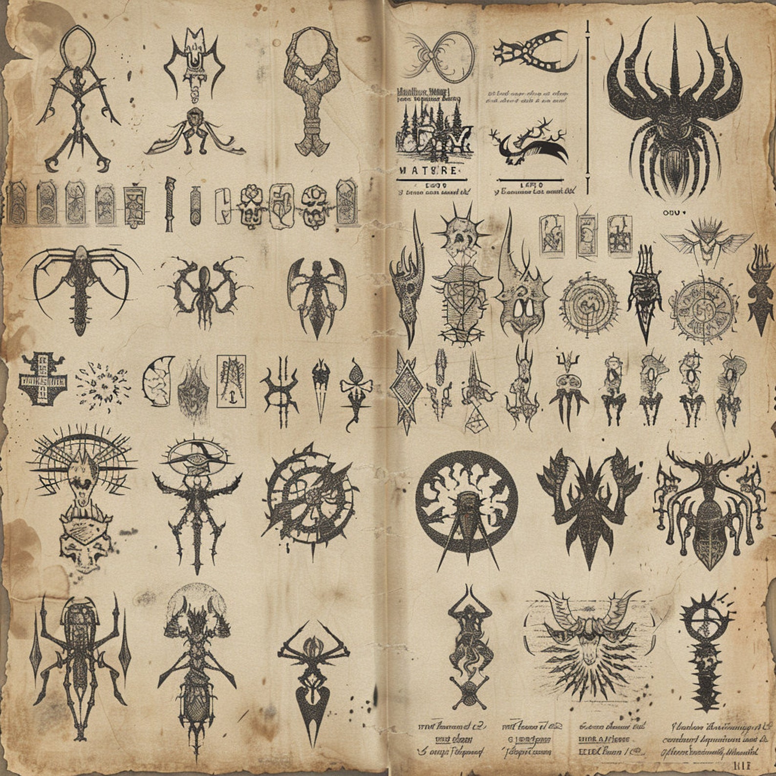 Evil Runes, Digital Art, Dnd, Call of Cthulhu, RPG Gaming Asset, More ...
