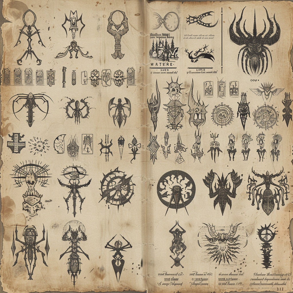 Evil Runes, Digital Art, Dnd, Call of Cthulhu, RPG Gaming Asset, More ...