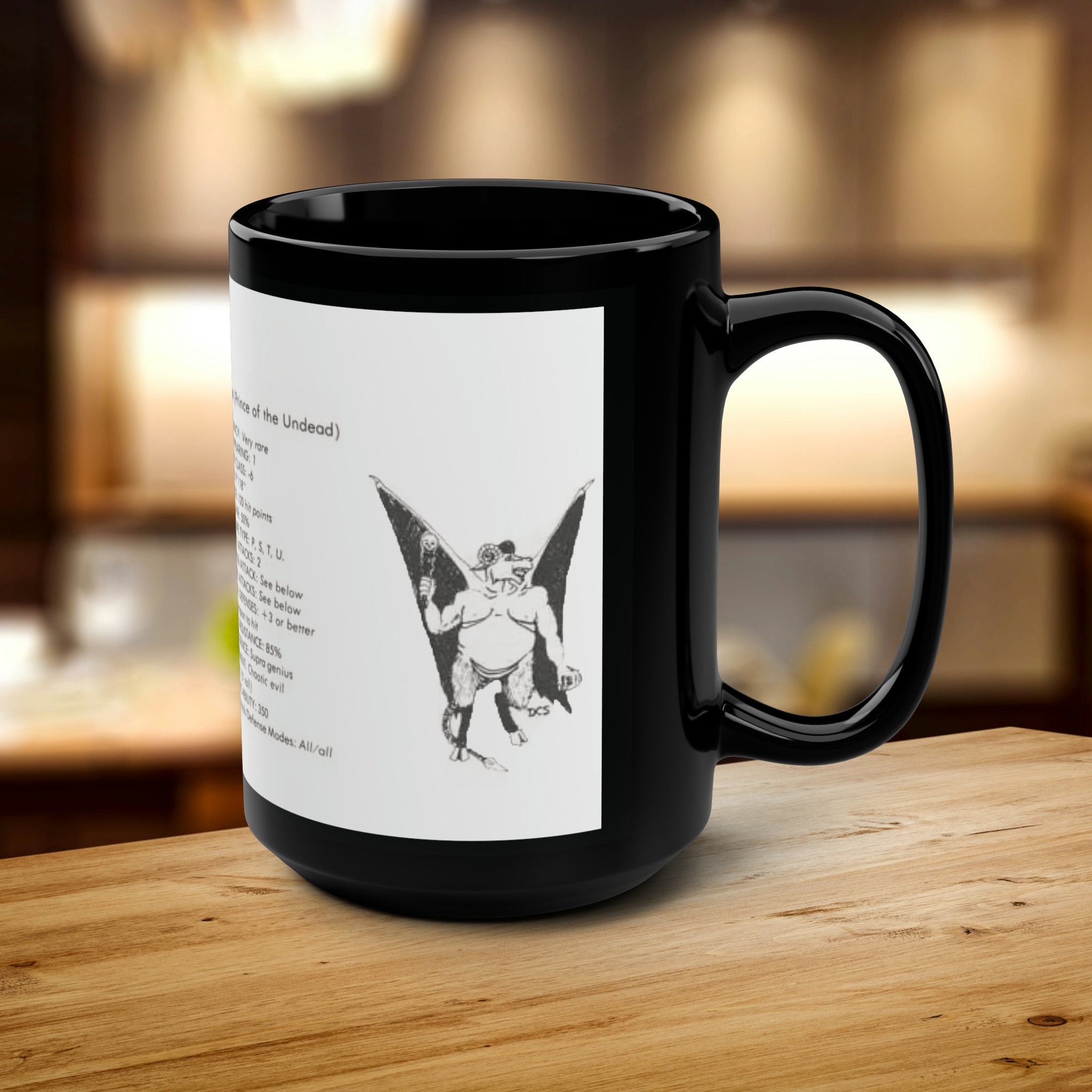 Old School Dnd the Master of Undeath 2 Black Mug, 15oz - Etsy
