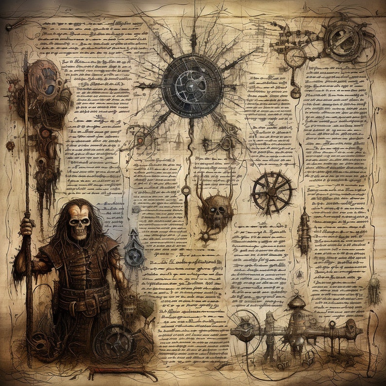 Necromantic Text Pages, Ancient Evil RPG Gaming Asset (digital Download ...