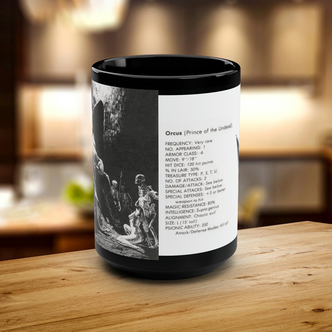 Old School Dnd the Master of Undeath 2 Black Mug, 15oz - Etsy