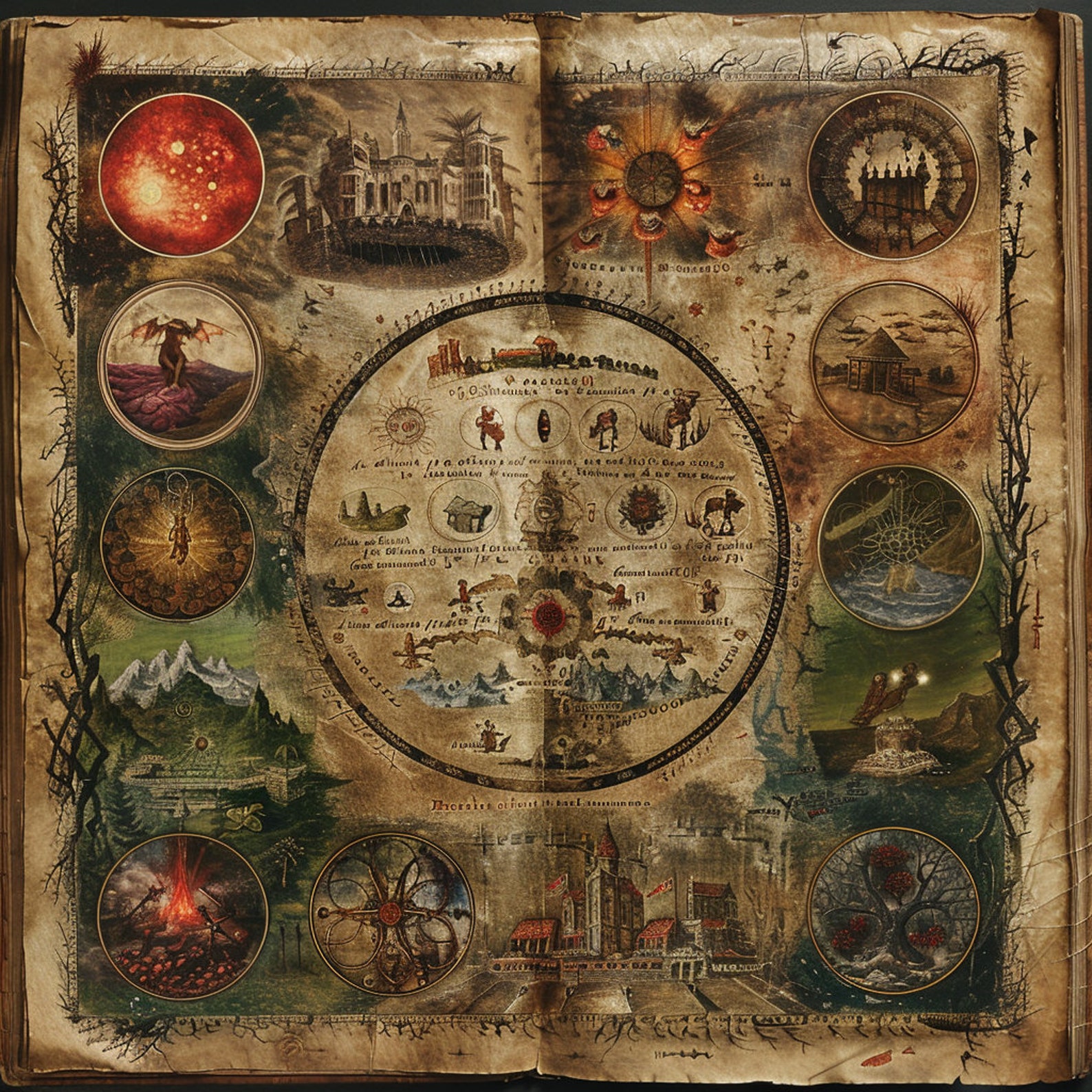 Questing Book, Dnd, Call of Cthulhu, RPG Gaming Asset, Ancient Evil Book Pages to Add Horror to ...