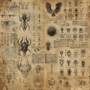 Evil Runes Digital Art, Arcane Horror Pages (digital Download) - Etsy