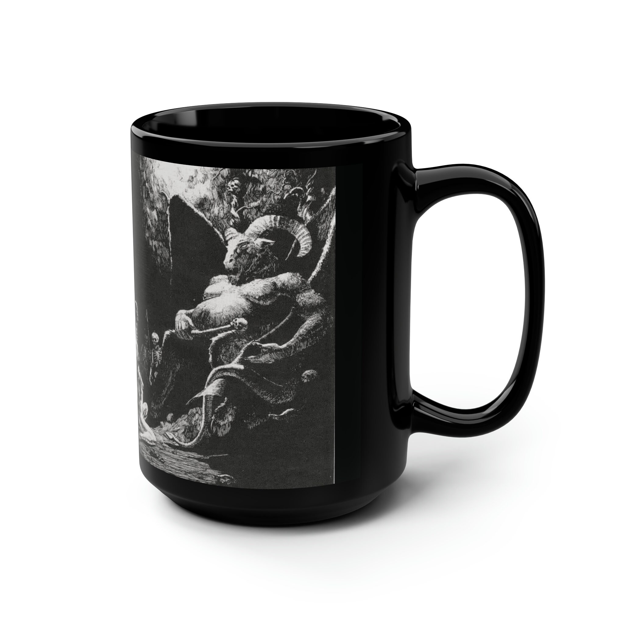 Old School Dnd the Master of Undeath Black Mug, 15oz - Etsy