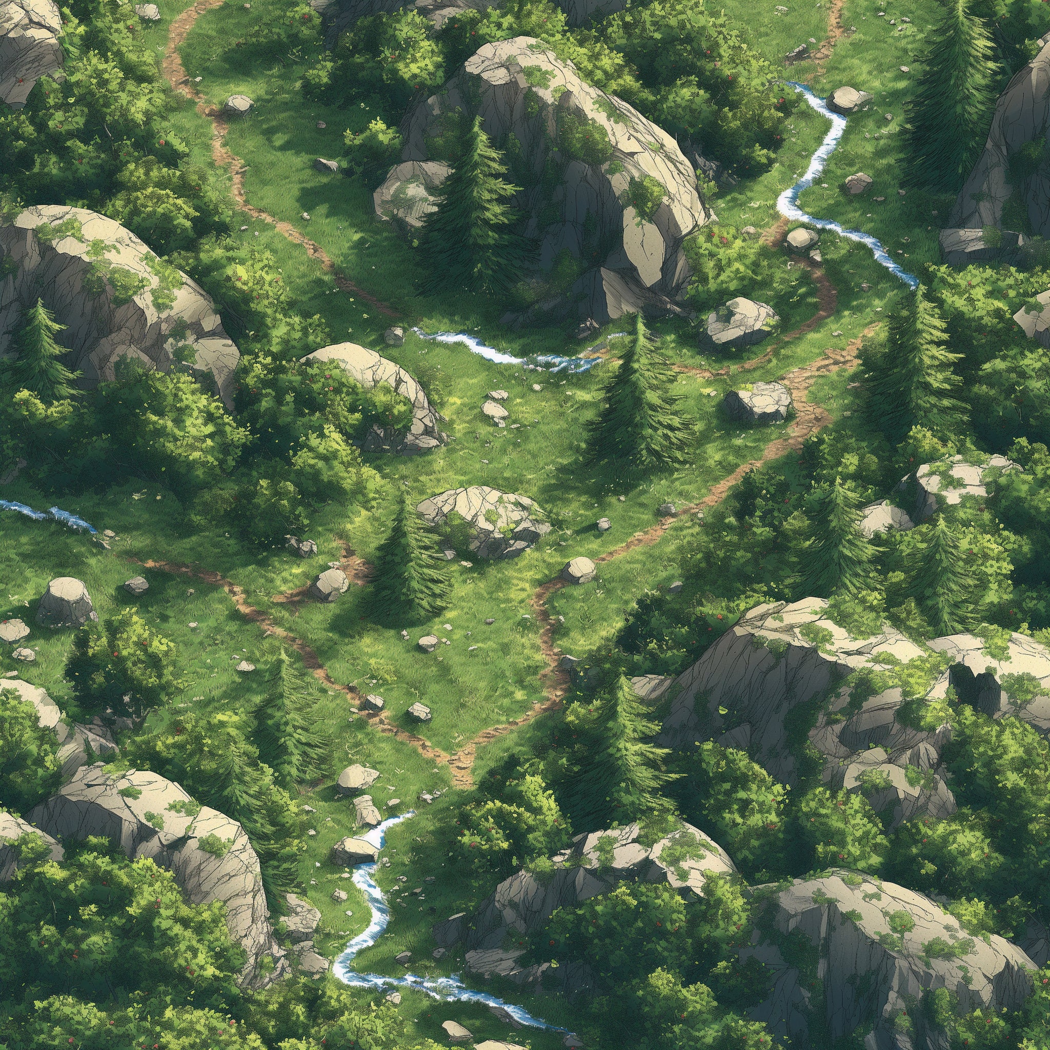 Battlemap Series: RPG Assorted Forest Maps Dnd Pathfinder or Any TTRPG ...