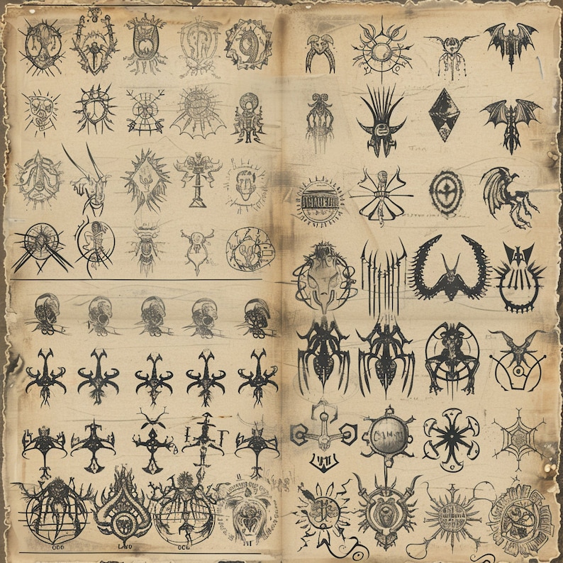 Evil Runes, Digital Art, Dnd, Call of Cthulhu, RPG Gaming Asset, More ...