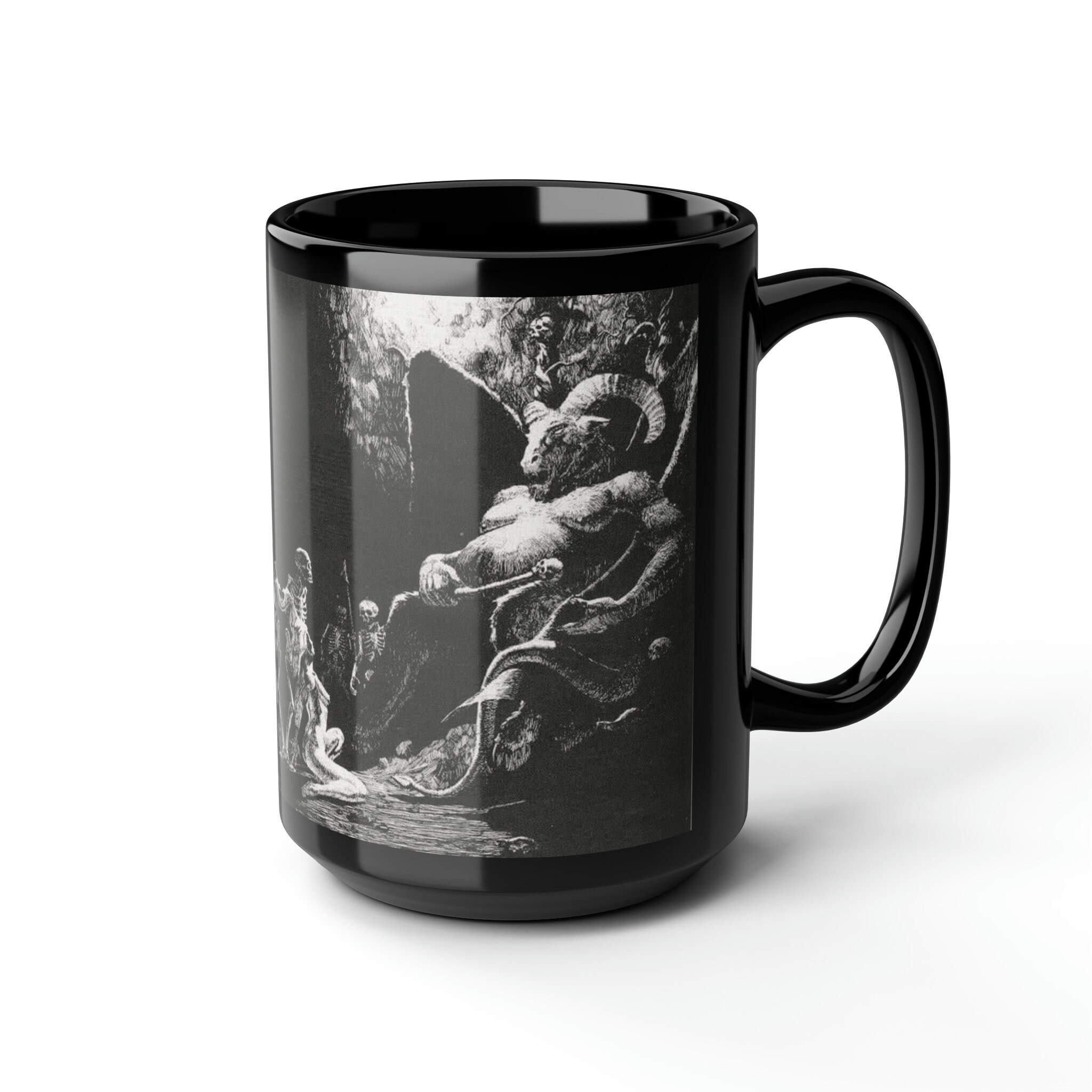 Old School Dnd the Master of Undeath Black Mug, 15oz - Etsy