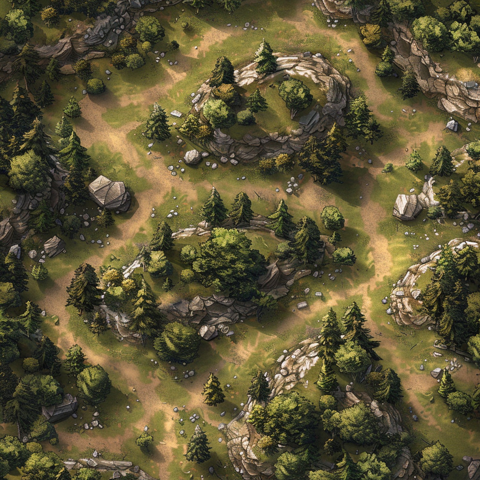 Battlemap Series: RPG Assorted Wilderness Maps Dnd Pathfinder or Any ...