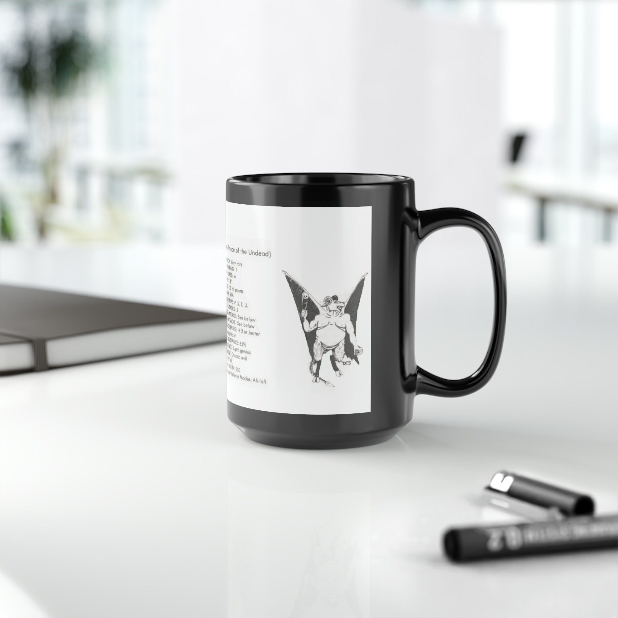 Old School Dnd the Master of Undeath 2 Black Mug, 15oz - Etsy