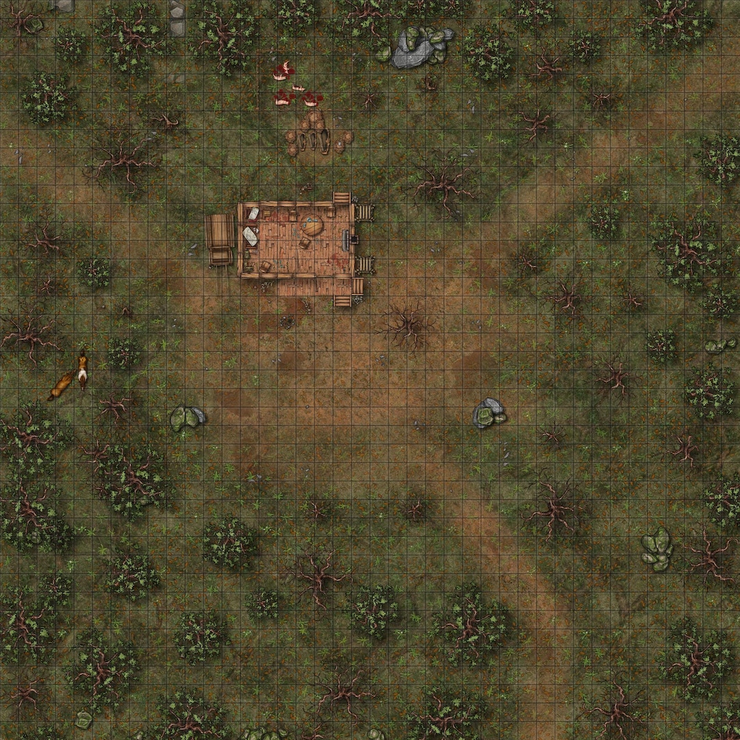 Battlemap Series: RPG Cabin in the Woods, Great for Zombie Apocalypse ...
