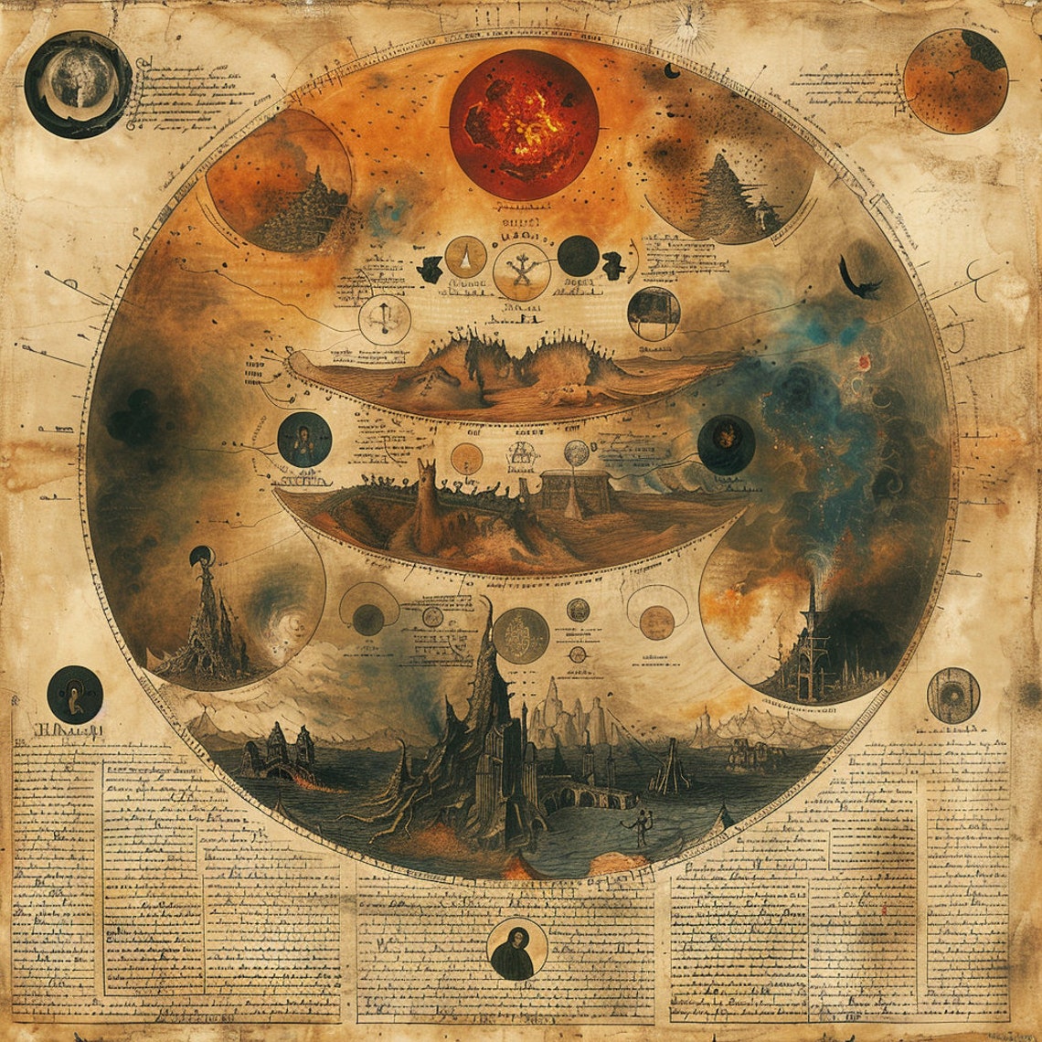 Cosmology Art, Ancient Evil Book Pages, Dnd RPG Gaming Asset - Etsy