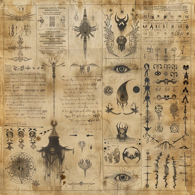 Evil Runes, Digital Art, Dnd, Call of Cthulhu, RPG Gaming Asset, More ...