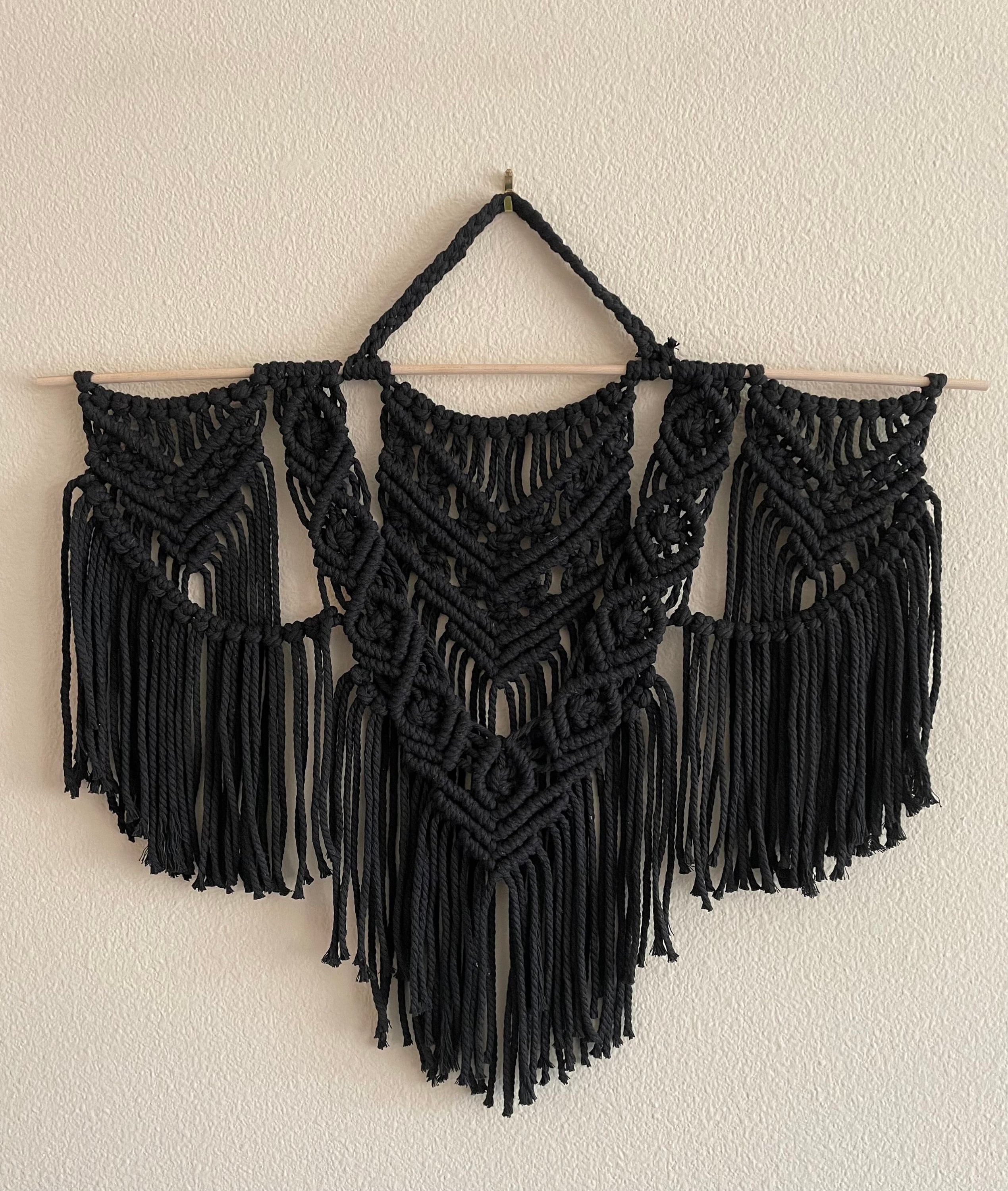 Black Macrame Wall Hanging