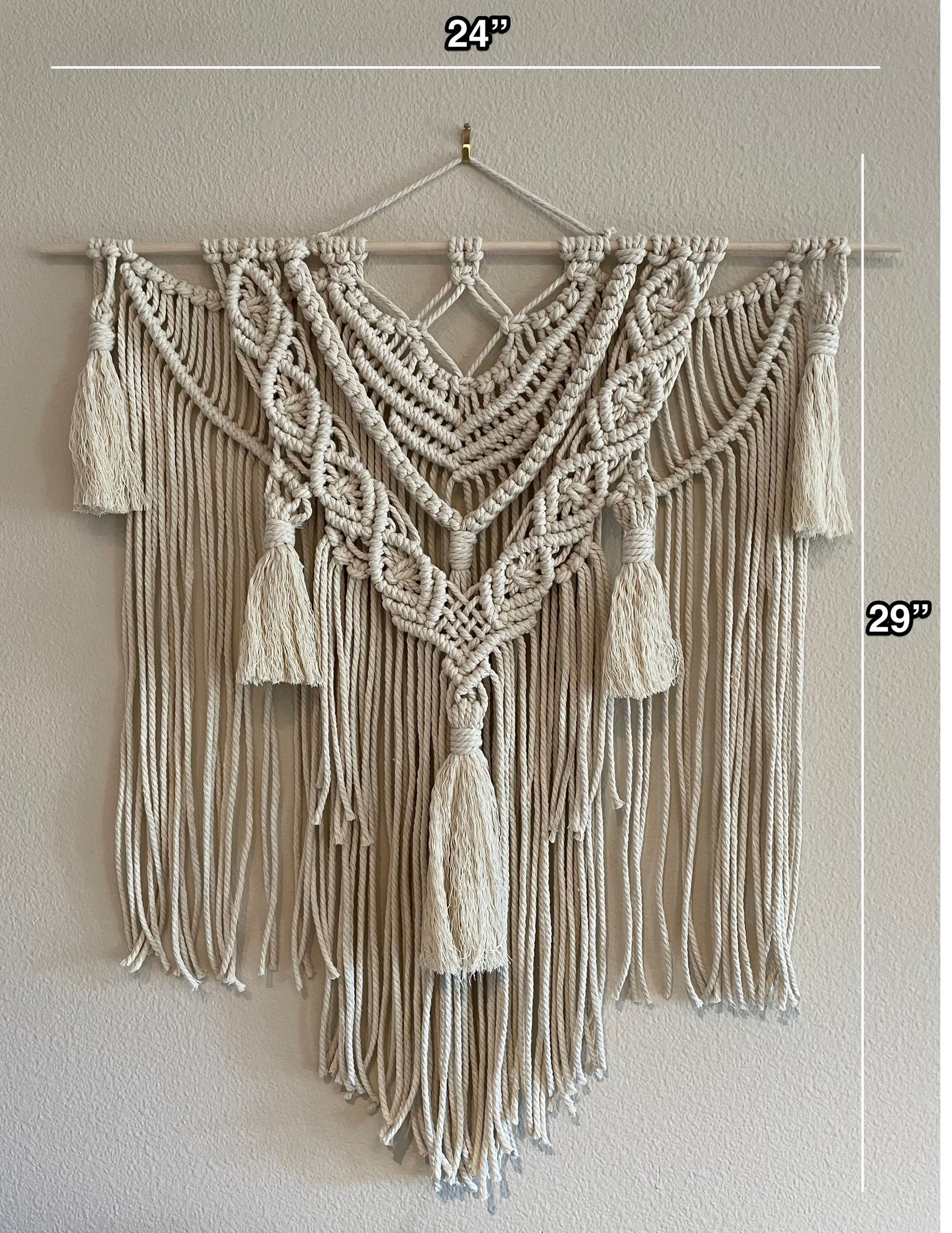 Large Cream Macrame Wall Hanging Wall Decor Woven Hanging - Etsy