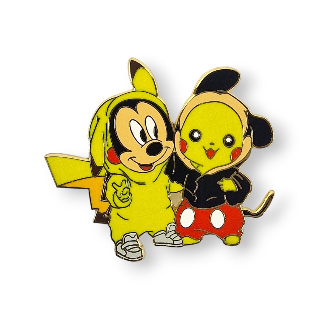 MICKEY & Pikachu welcome Japan 5x5'5 Cms. 2x 2 Inch. 2022 Fantasy ...