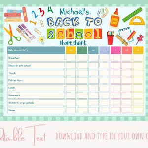 Printable Editable BACK TO SCHOOL Planner | School Calendar | School ...