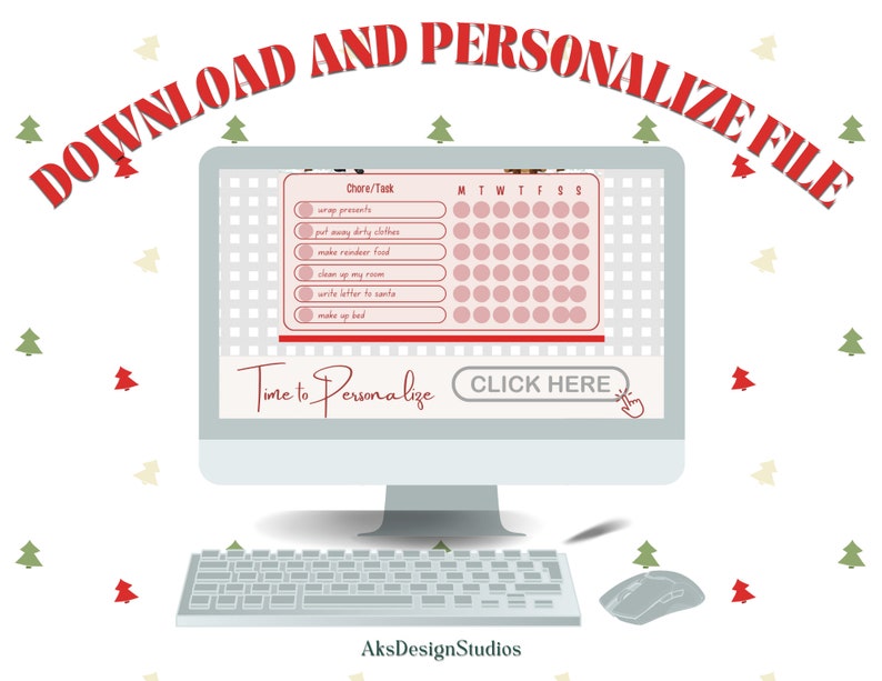 EDITABLE Reward Behavior Chart for Kids Children Countdown to Christmas ...