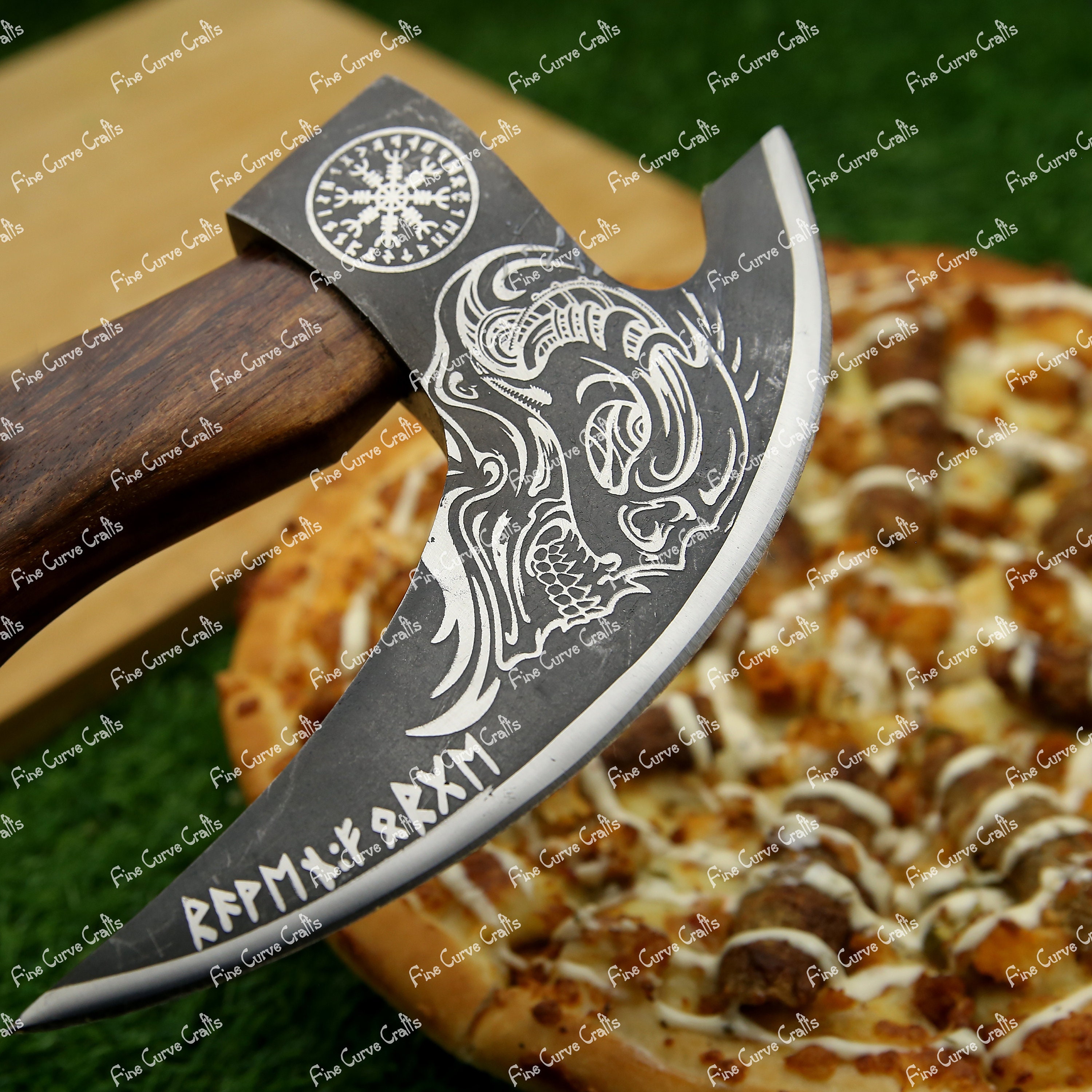 Pizza Cutter the Original Pizza Axe Pizza Axe Cutting - Etsy