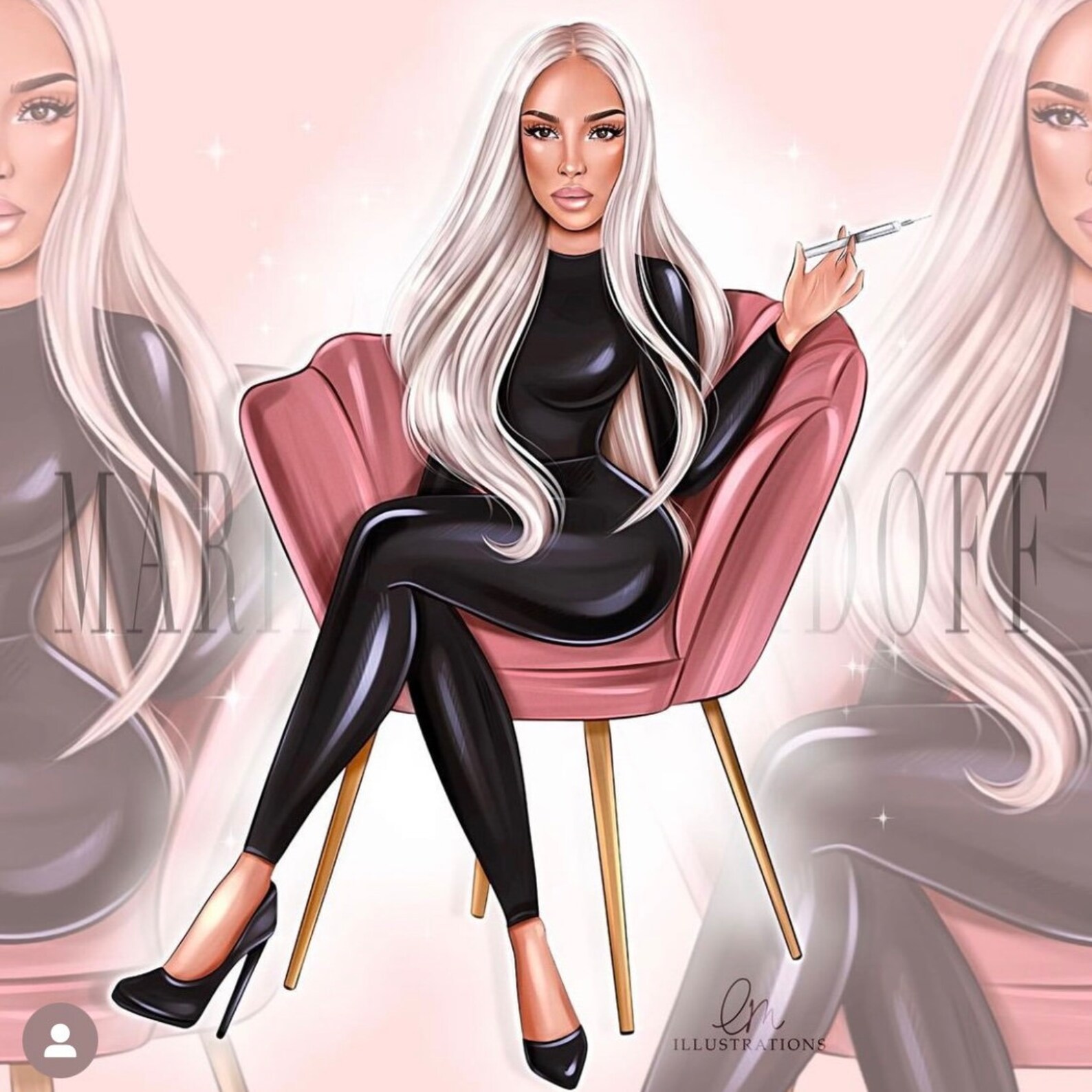 Cartoon Portrait Business Logo | Esthetician, Beauty, Salon, Makeup ...