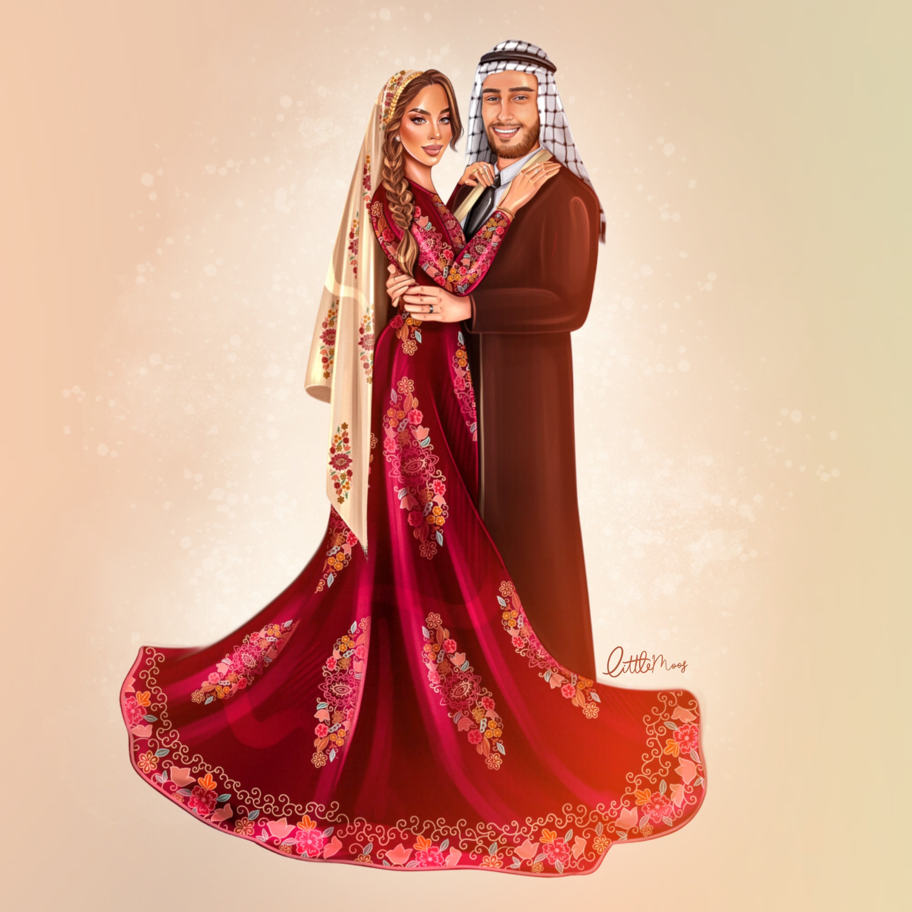 Personalised Wedding Print, Wedding Illustration, Couple Gift, Bride ...