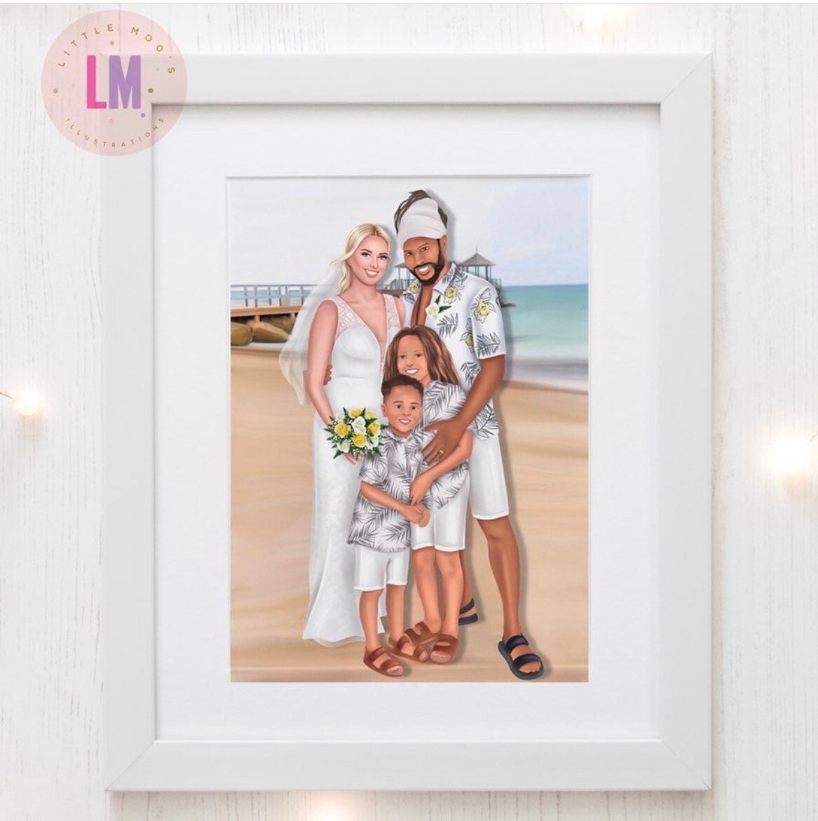 Personalised Wedding Print, Wedding Illustration, Couple Gift, Bride ...