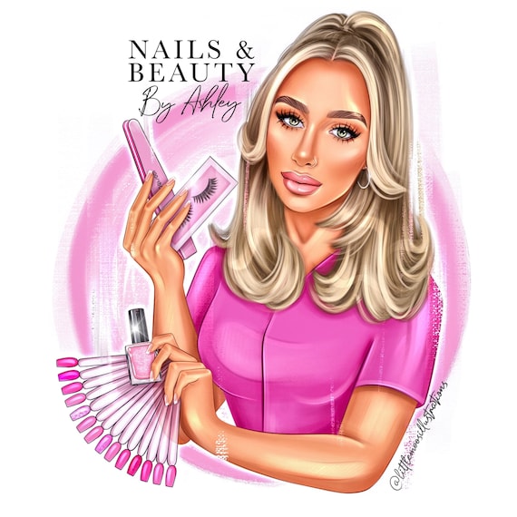 Nail Technician Cartoon Profile For Nail Tech Tayla