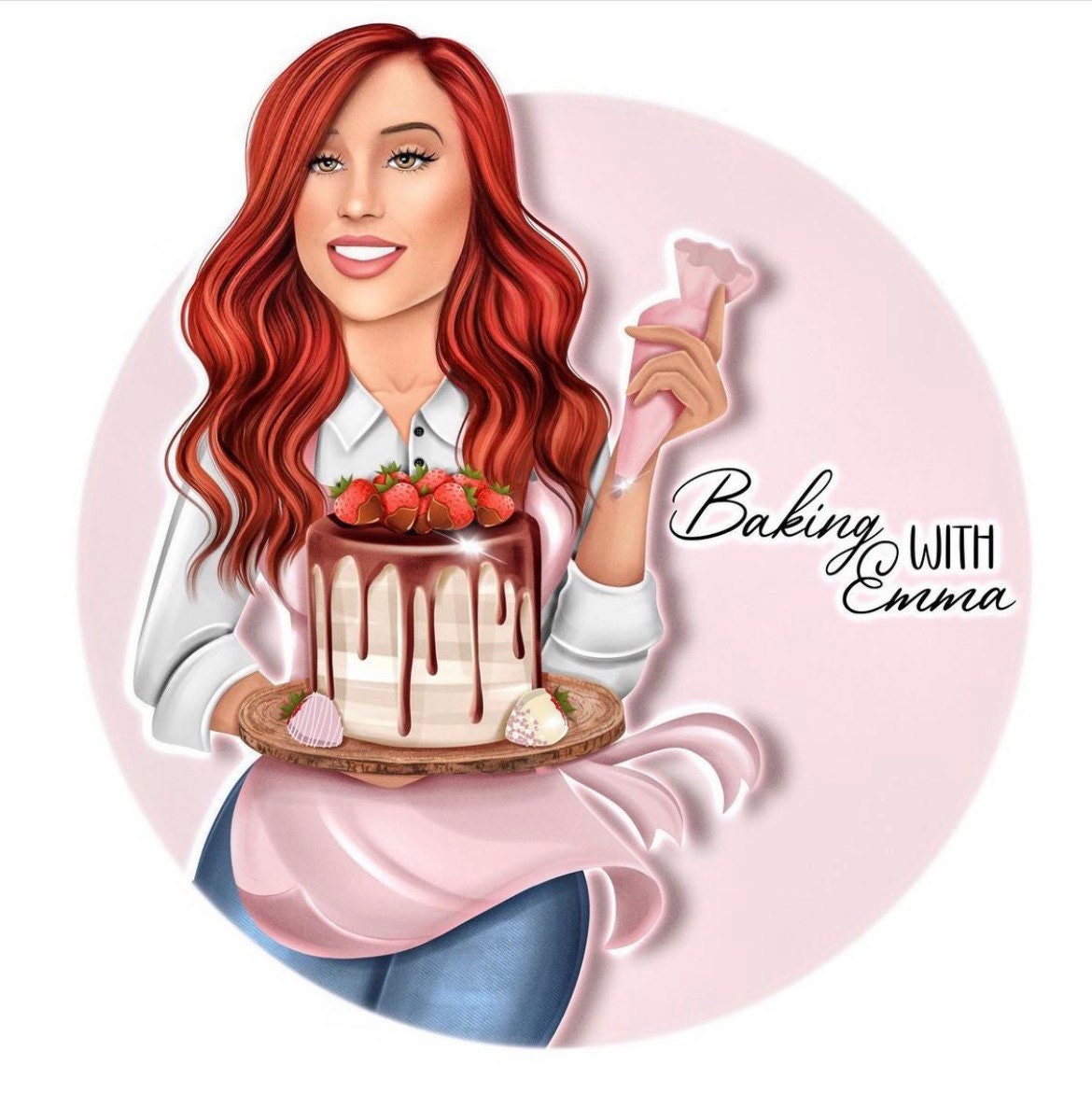 Baker Cartoon Logo Design, Dessert Maker Logo, Cake Shop Logo, Custom ...