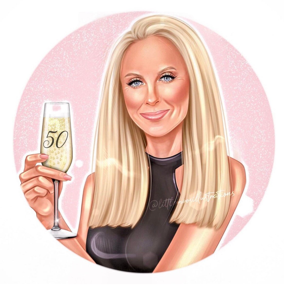 Party Illustration, 30th Birthday Portrait, Birthday Portrait, Party ...